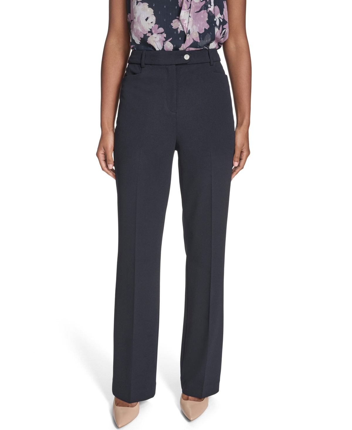 Click here for Calvin Klein Womens High-Waist Modern Fit Pants -... prices
