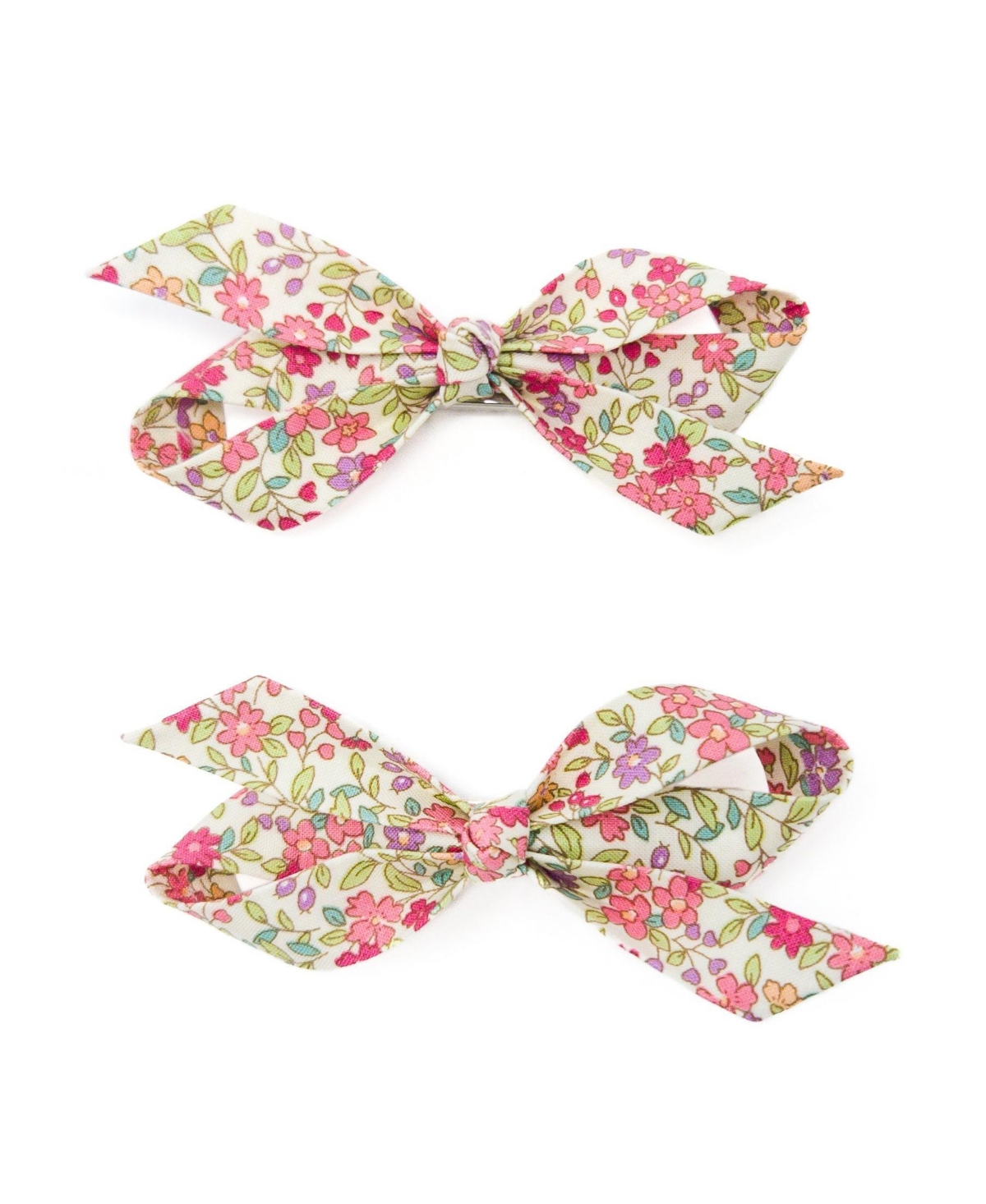 Click here for Puttisu Girls 2pc Bow Clip Set - Floral garden prices