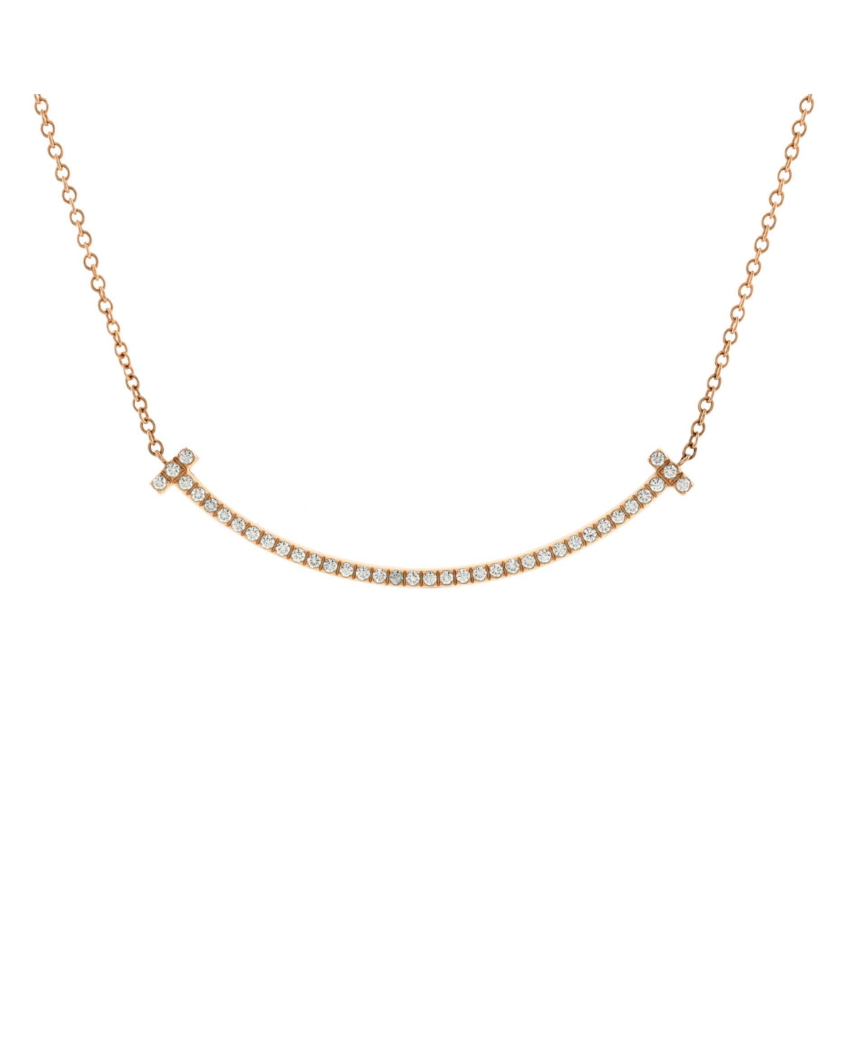 Click here for Pre-Owned Tiffany & Co T Smile Pendant Necklace -... prices