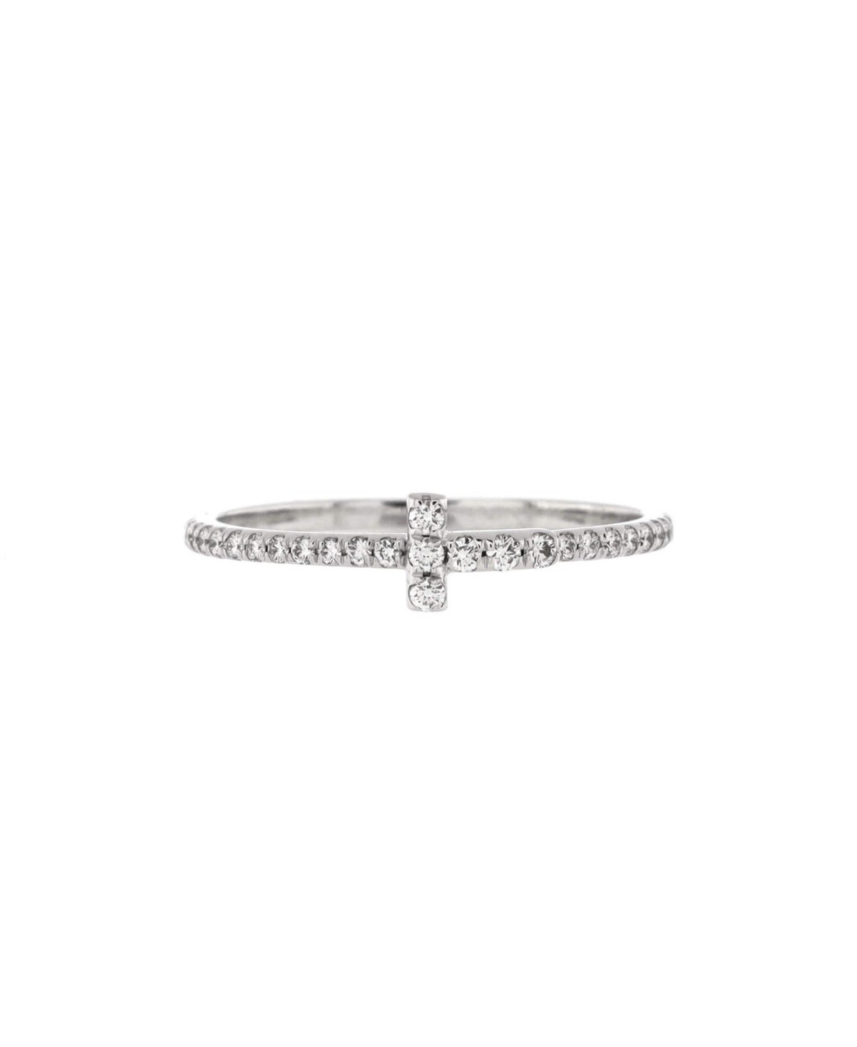 Click here for Pre-Owned Tiffany & Co. T Wire Band Ring - 18k whi... prices