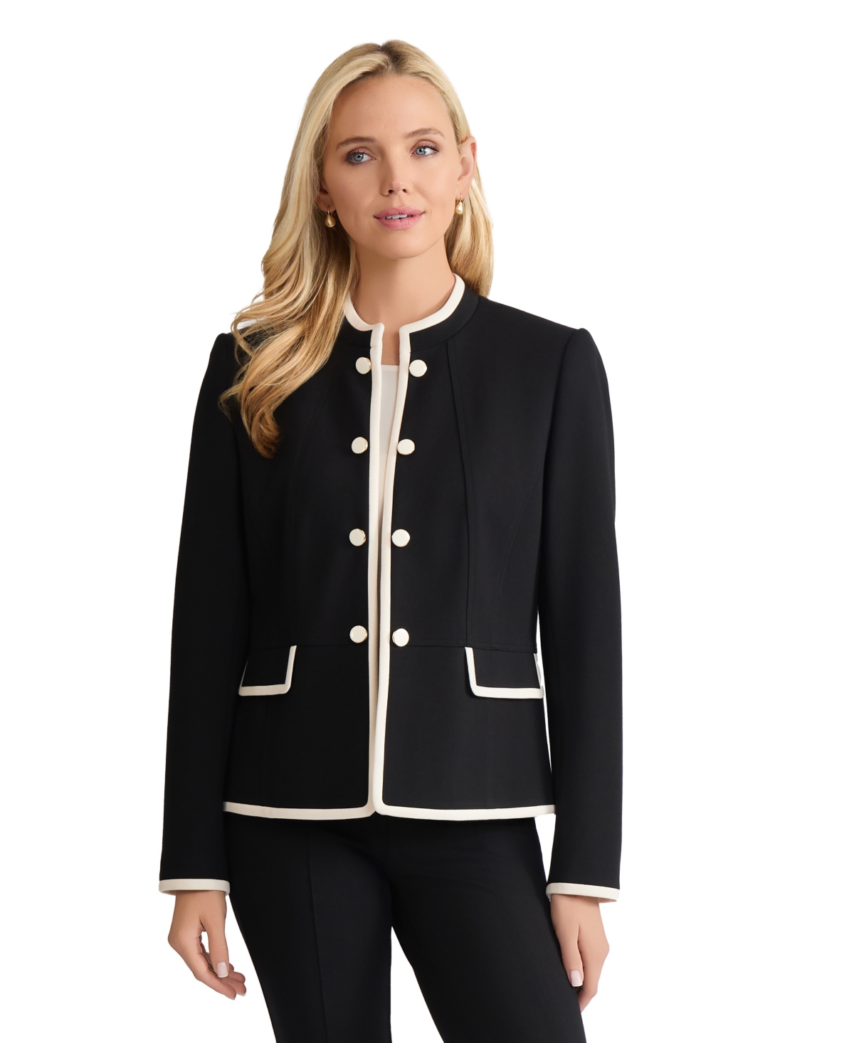 Click here for Jones New York Womens Open Front Jacket - Jones Bl... prices