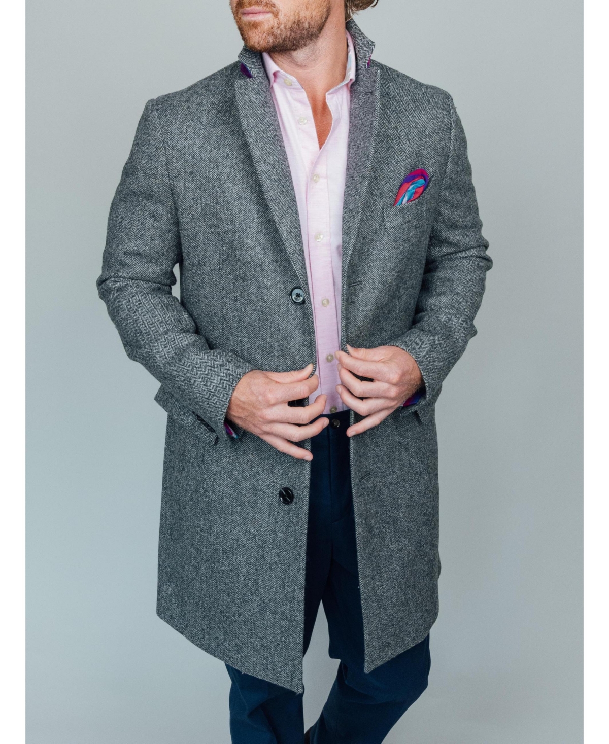 Click here for Koy Clothing Mens Herringbone Wool and Cashmere Ov... prices