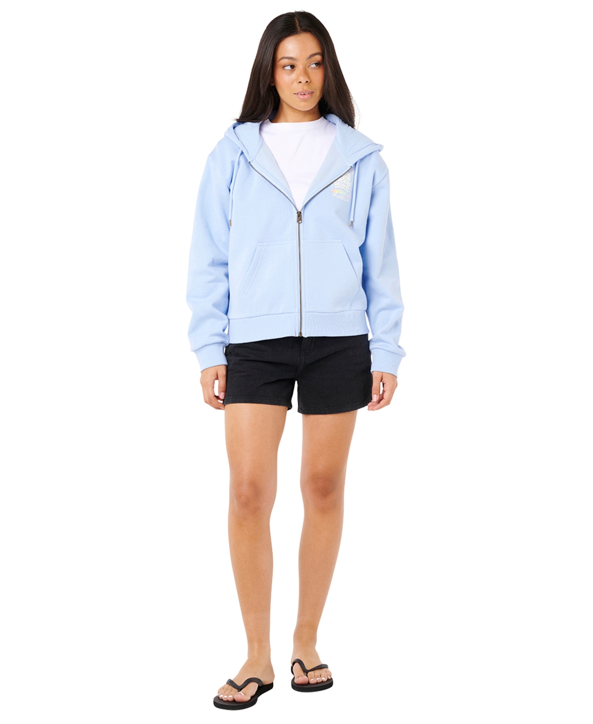 Click here for Rip Curl Womens Printed Full Zip Hoodie - Blue Win... prices