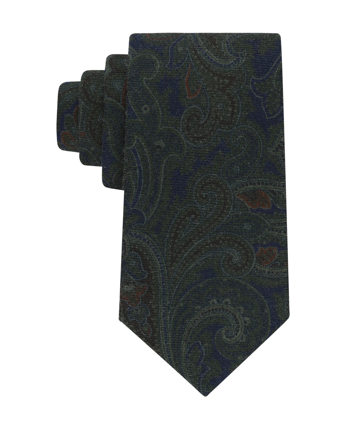 Click here for Tommy Hilfiger Mens Hadley Paisley Print Tie - Oli... prices