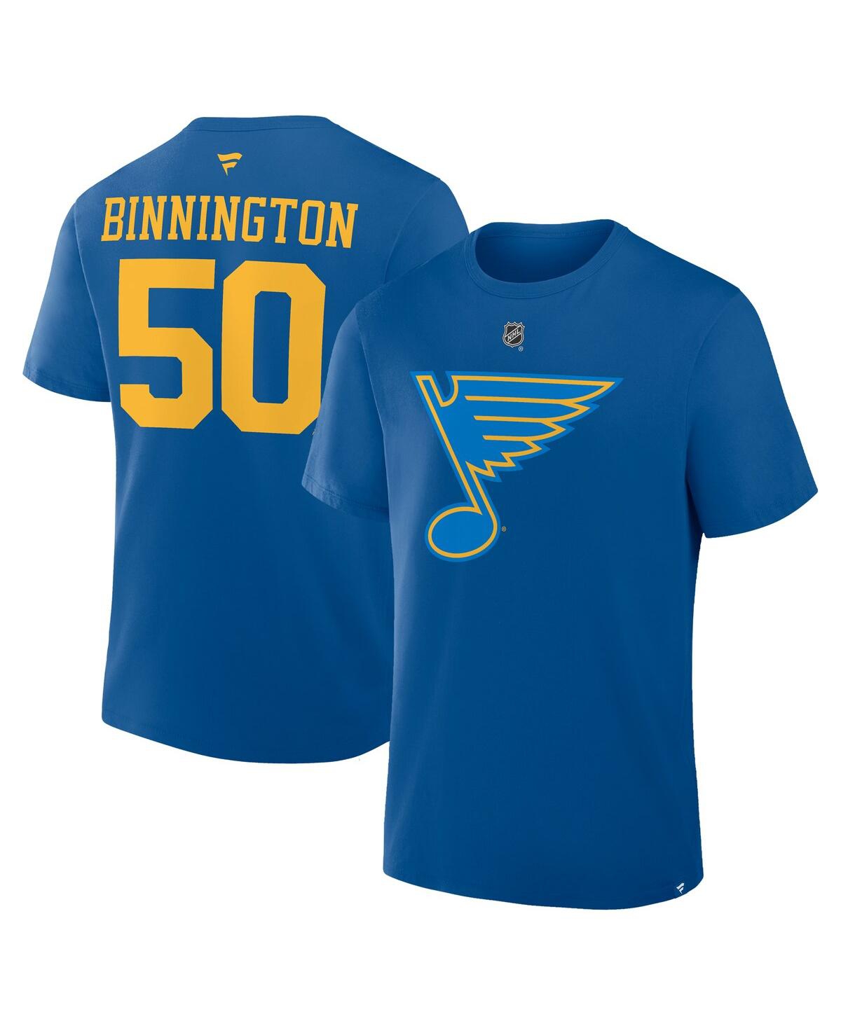Click here for Fanatics Mens Jordan Binnington Blue St. Louis Blu... prices