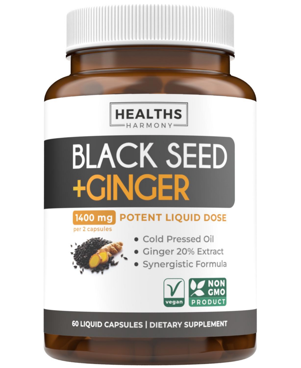 Click here for Healths Harmony Black Seed Oil + Ginger  60ct prices