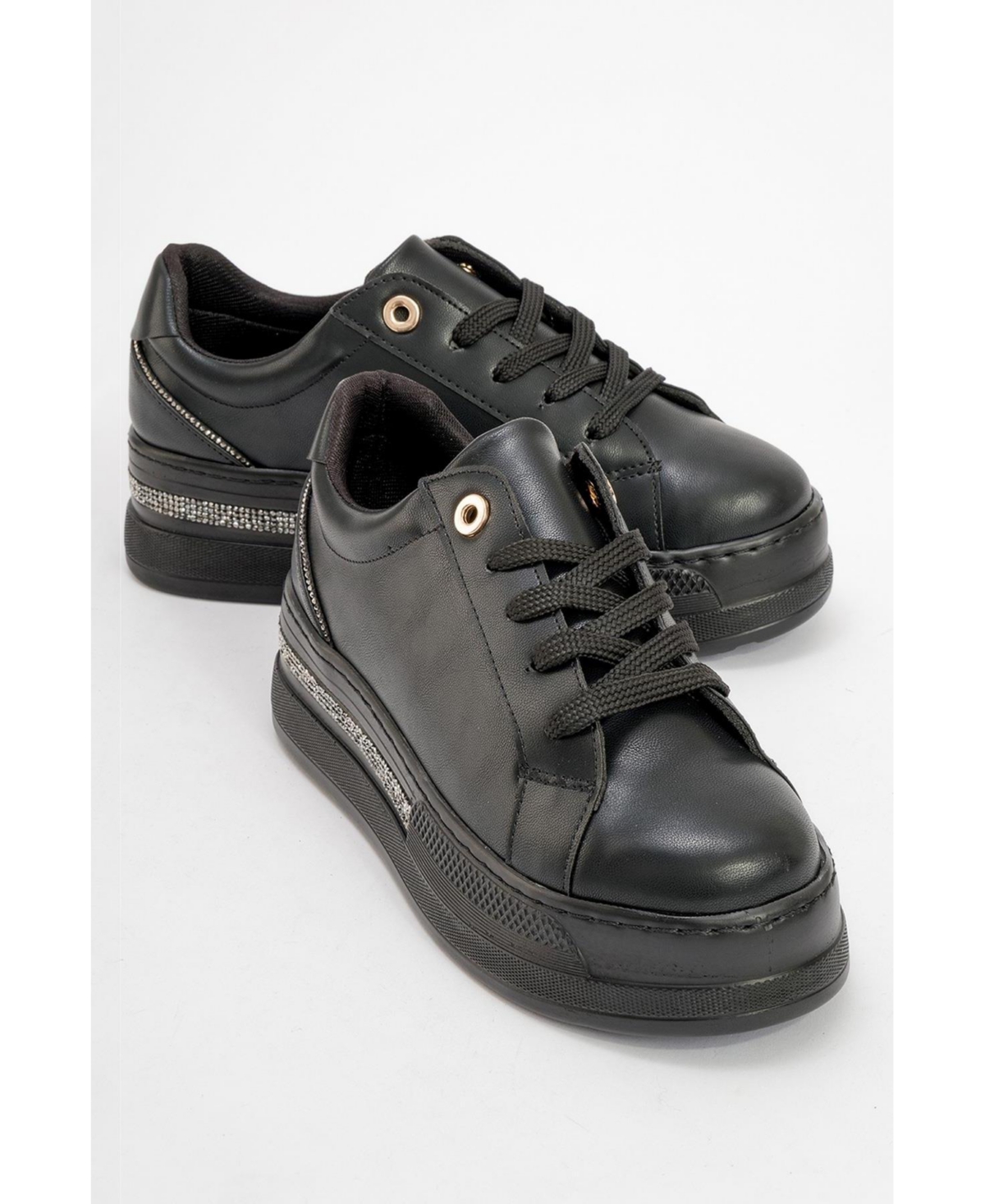 Click here for Prologue Shoes Poem Embellished Platform Sneakers... prices