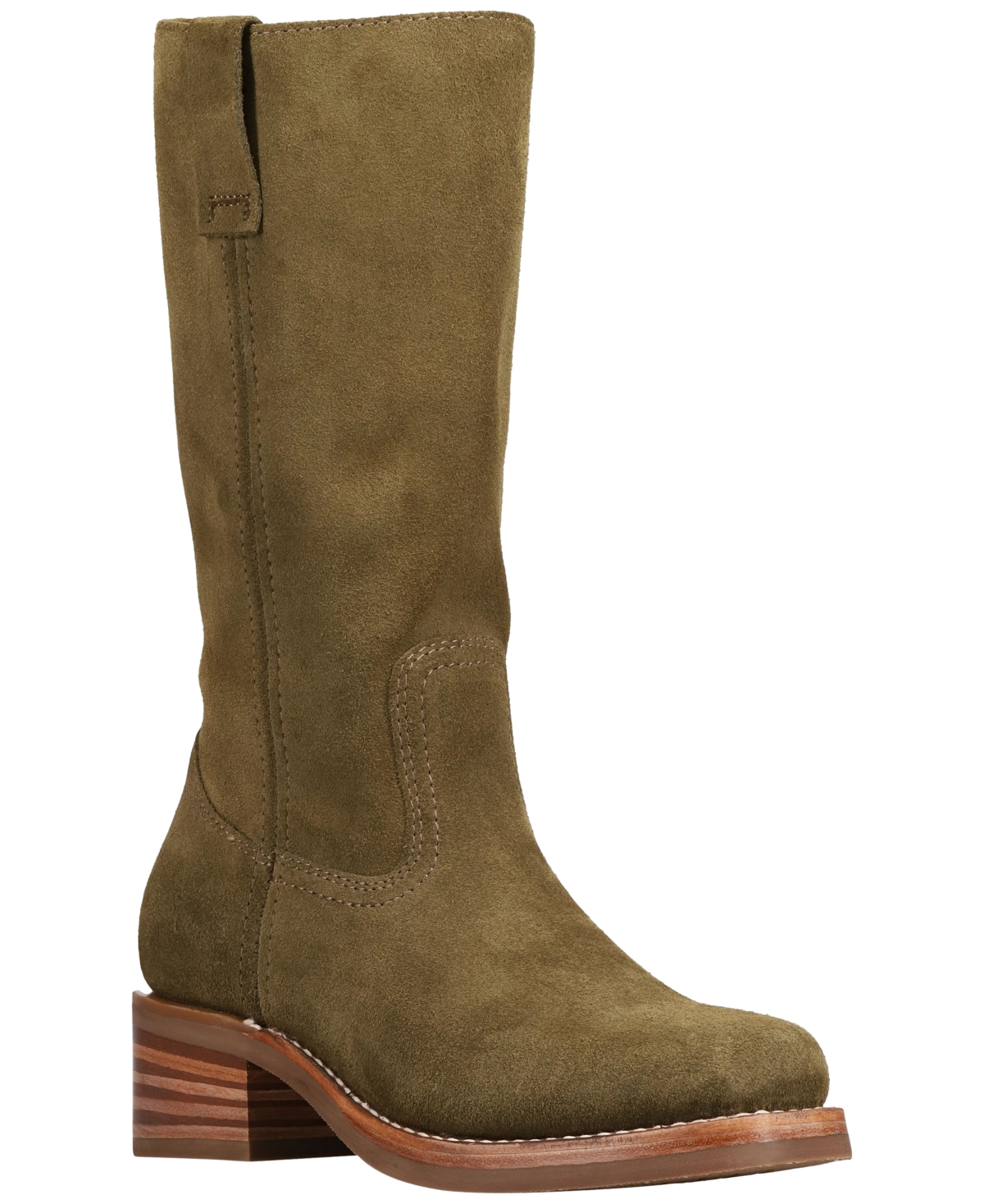 Click here for Frye Womens Campus 12R Pull On Boots - Olive Suede prices