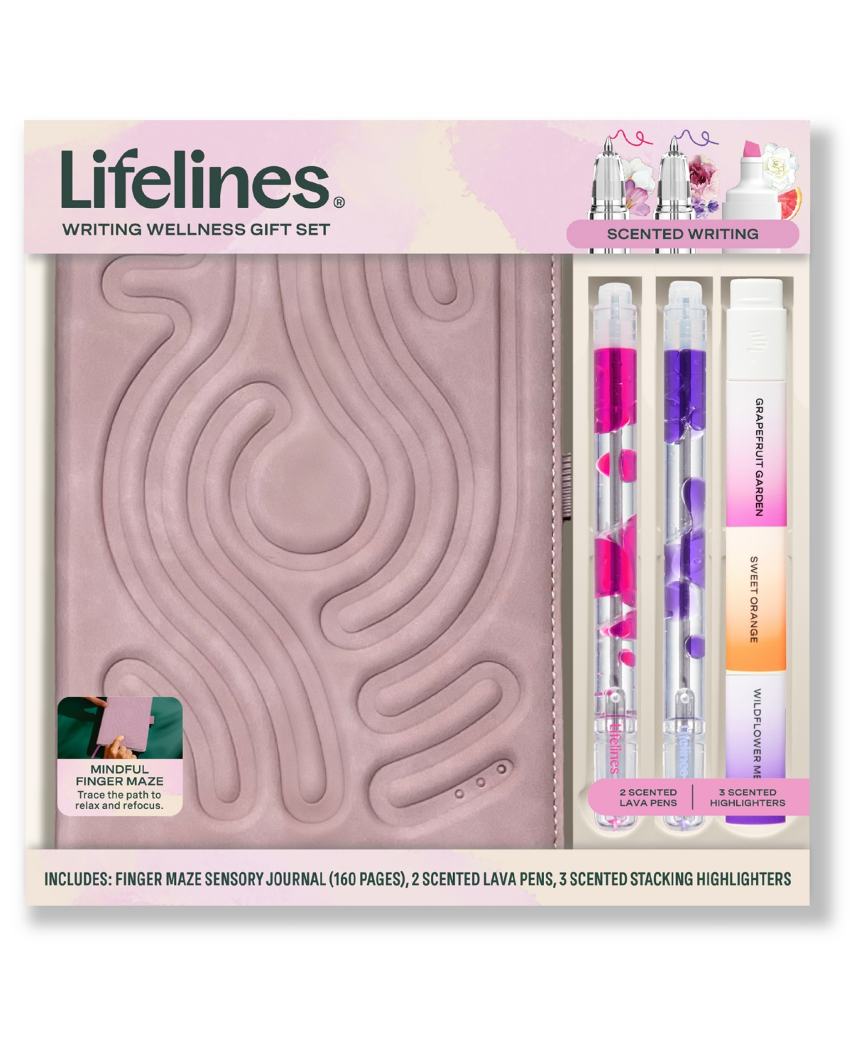 Click here for Lifelines Writing Wellness Gift Set - Dusty Pink prices