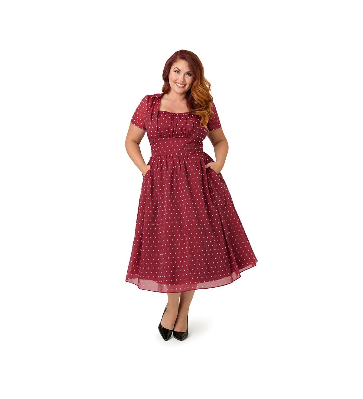 Click here for Unique Vintage Plus Size 1950s Libby Swing Dress -... prices