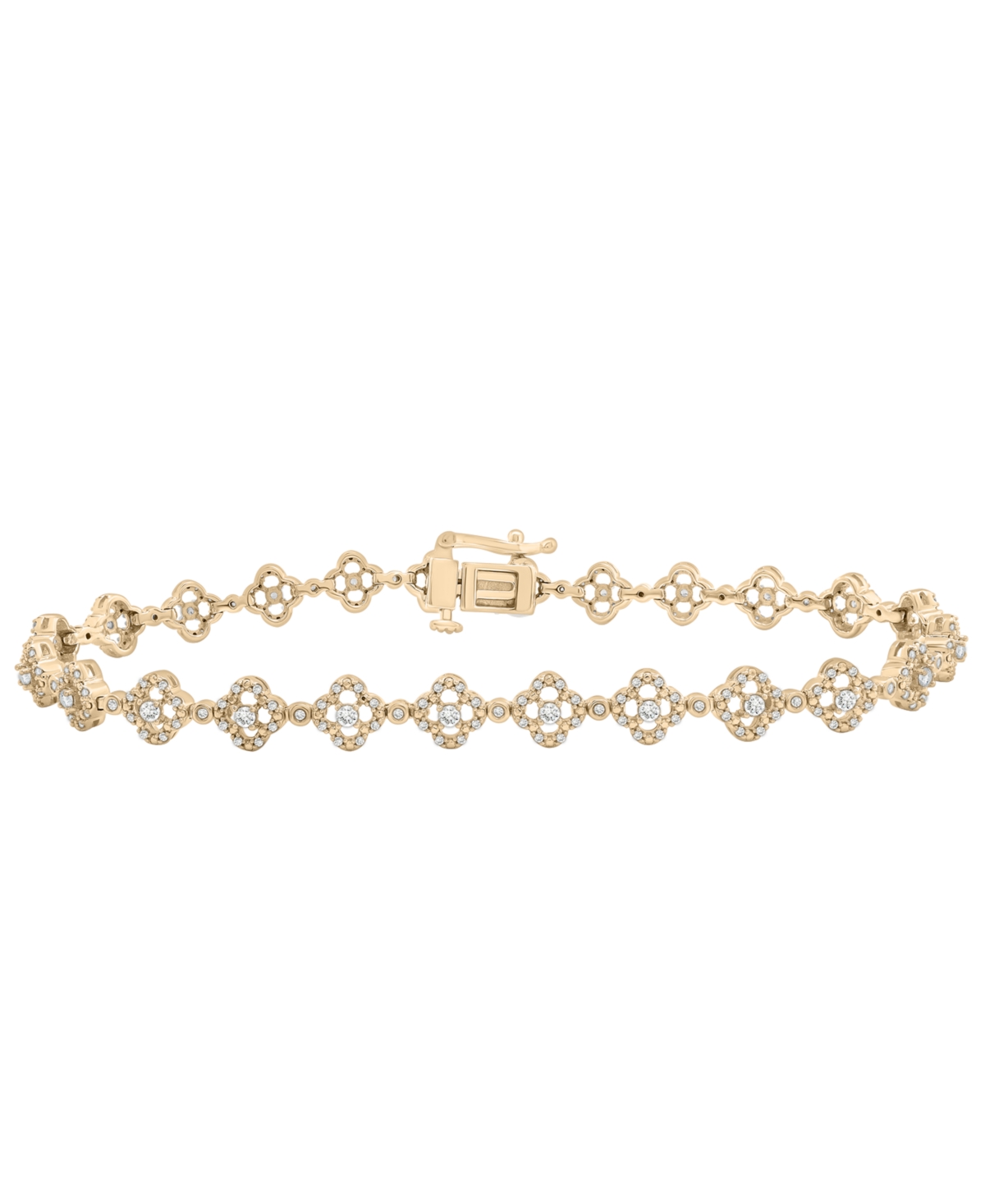 Click here for Wrapped in Love Diamond Clover Tennis Bracelet (1... prices