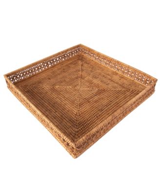 Click here for Artifacts Rattan Seca Design Square Tray 18 X22 Wi... prices