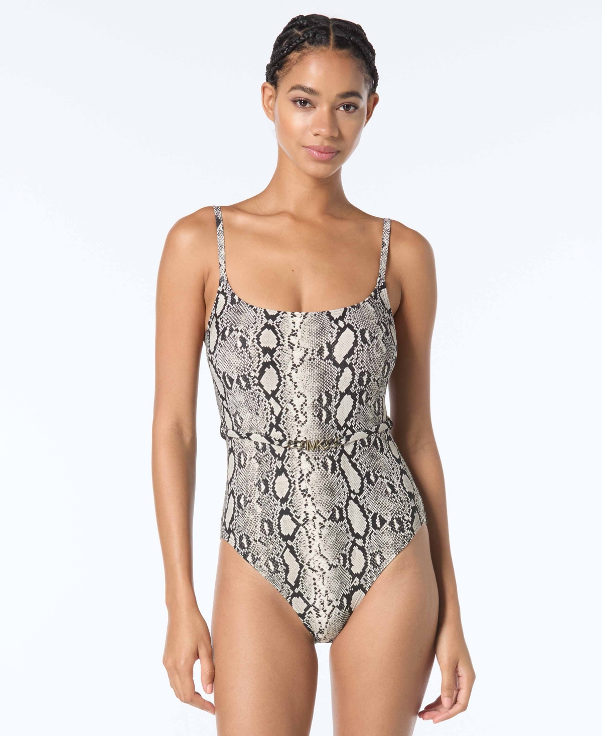 Click here for Michael Michael Kors Womens Belted One Piece Swims... prices