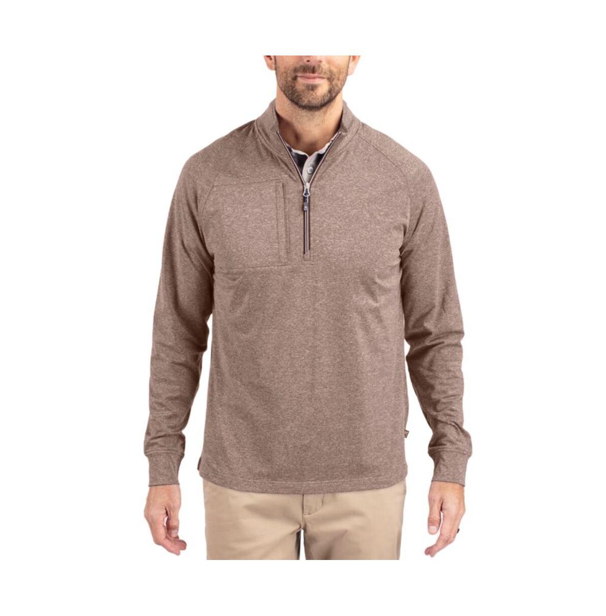 Click here for Cutter & Buck Mens Adapt Eco Knit Heather Quarter... prices