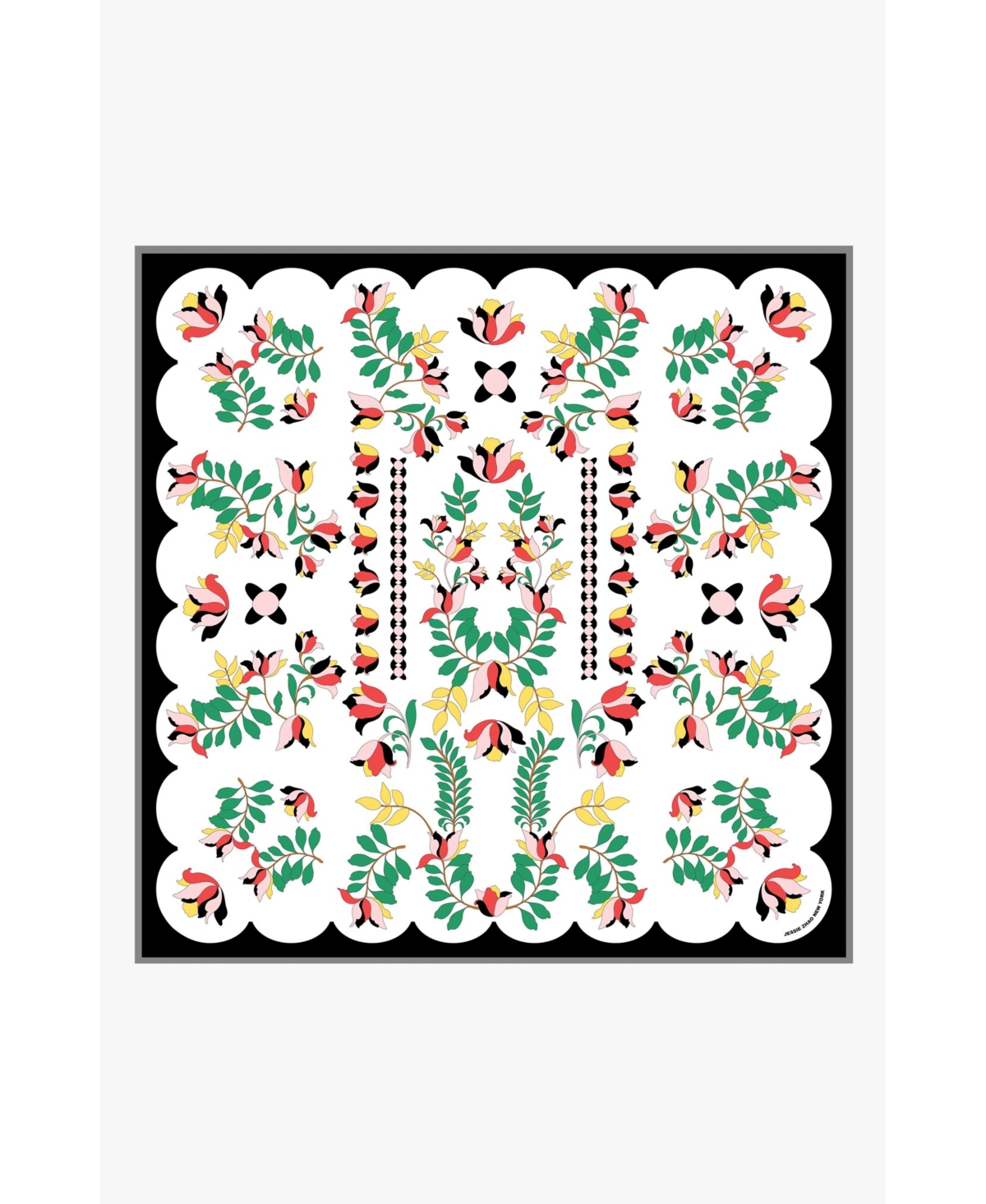 Click here for Jessie Zhao New York Double Sided Silk Scarf Flora... prices
