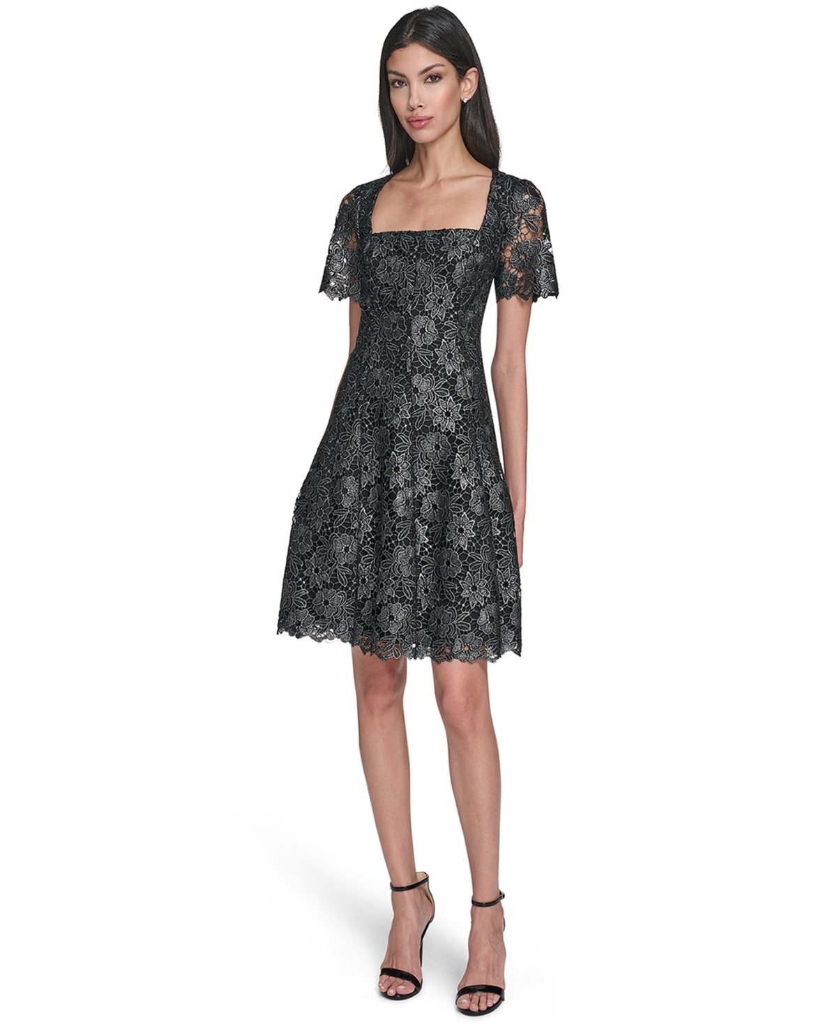 Click here for Eliza J Womens Square Neck Mini Dress - Brushed Si... prices