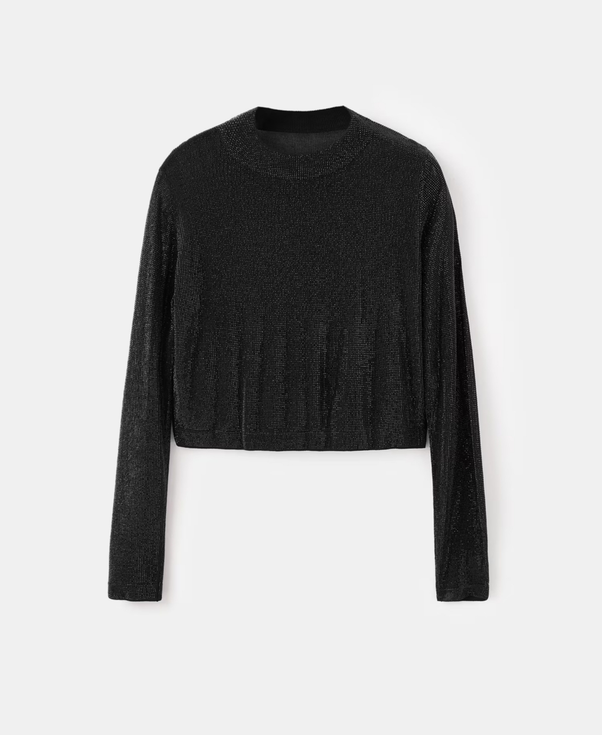 Click here for Mango Womens Crystal Crop Sweater - Black prices