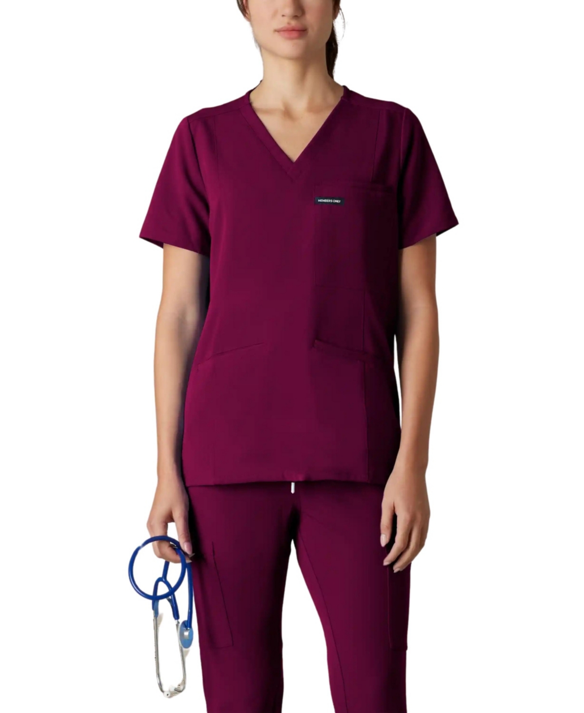 Click here for Members Only Womens Siena Scrub Top - Wine prices