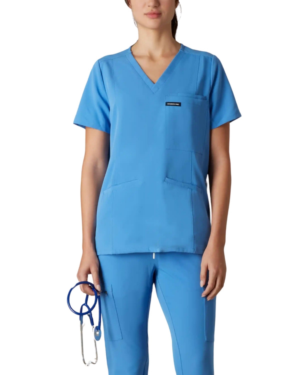 Click here for Members Only Womens Siena Scrub Top - Ceil blue prices