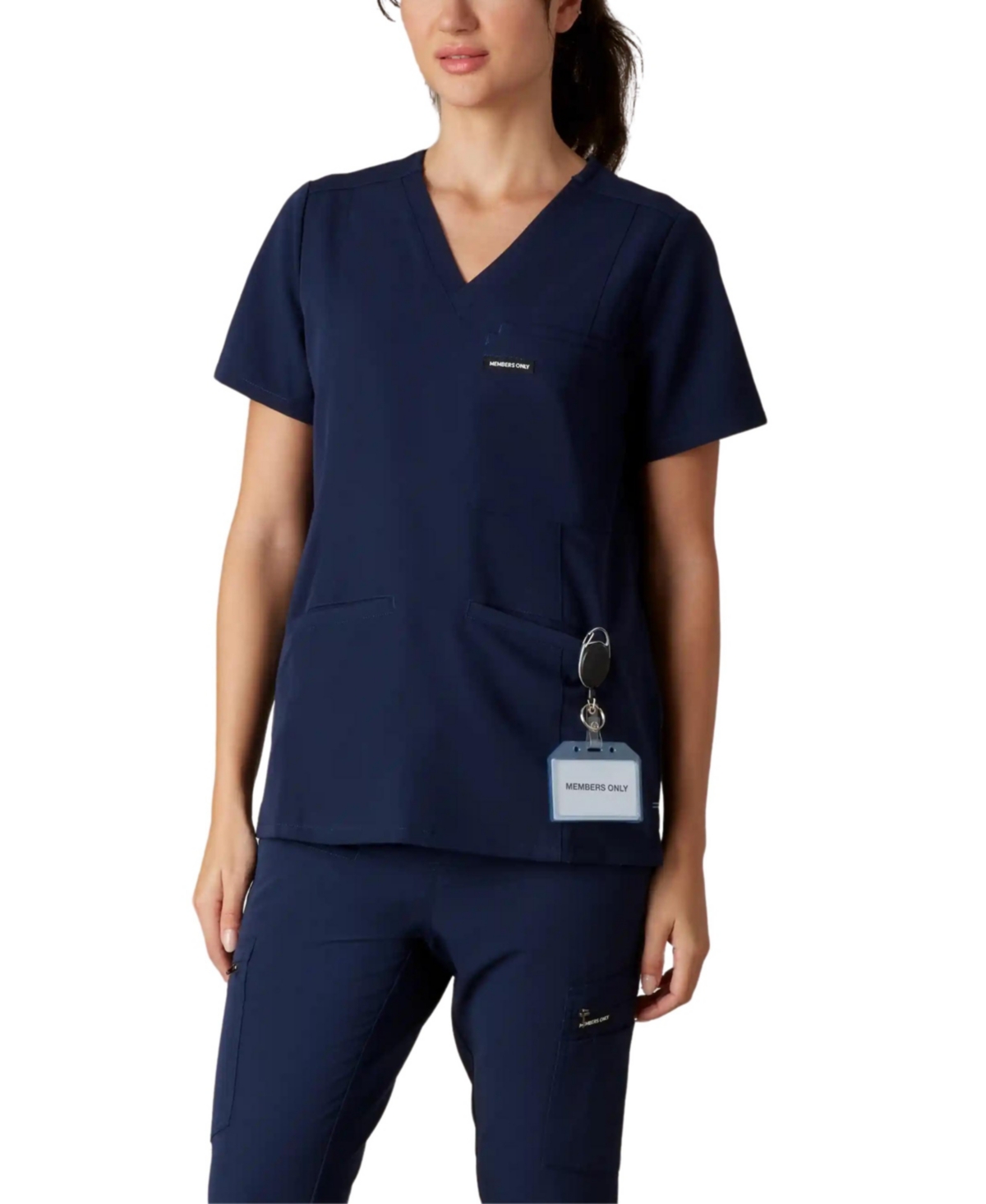 Click here for Members Only Womens Siena Scrub Top - Navy prices