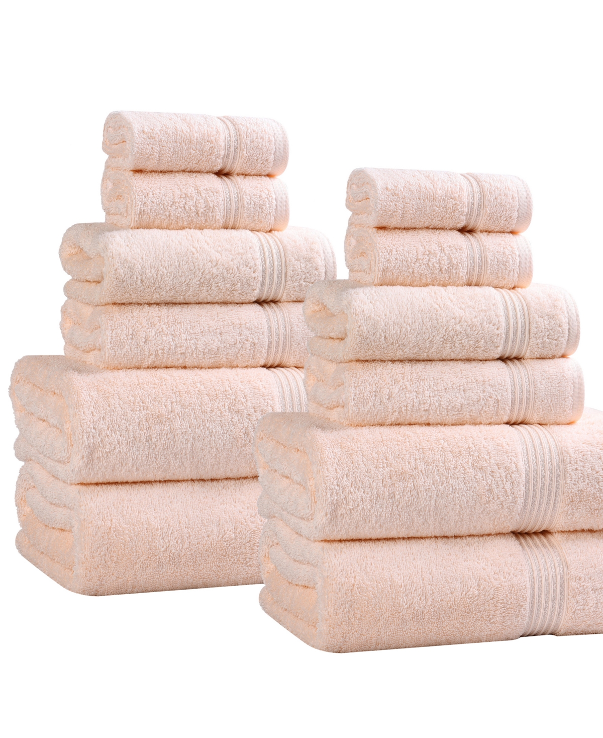 Click here for Superior Egyptian Cotton 12-Pc. Towel Set - Peach prices