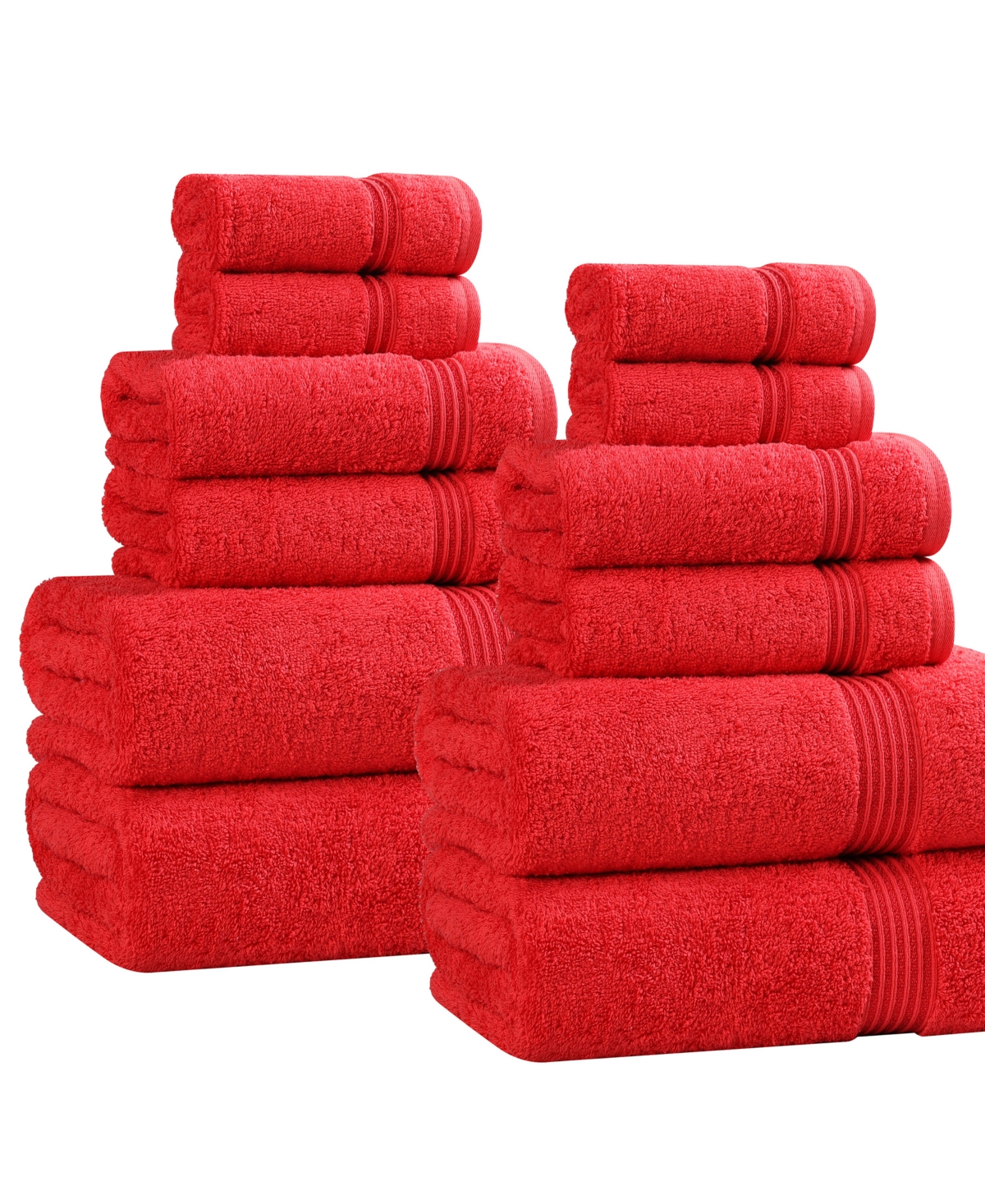 Click here for Superior Egyptian Cotton 12-Pc. Towel Set - Red prices