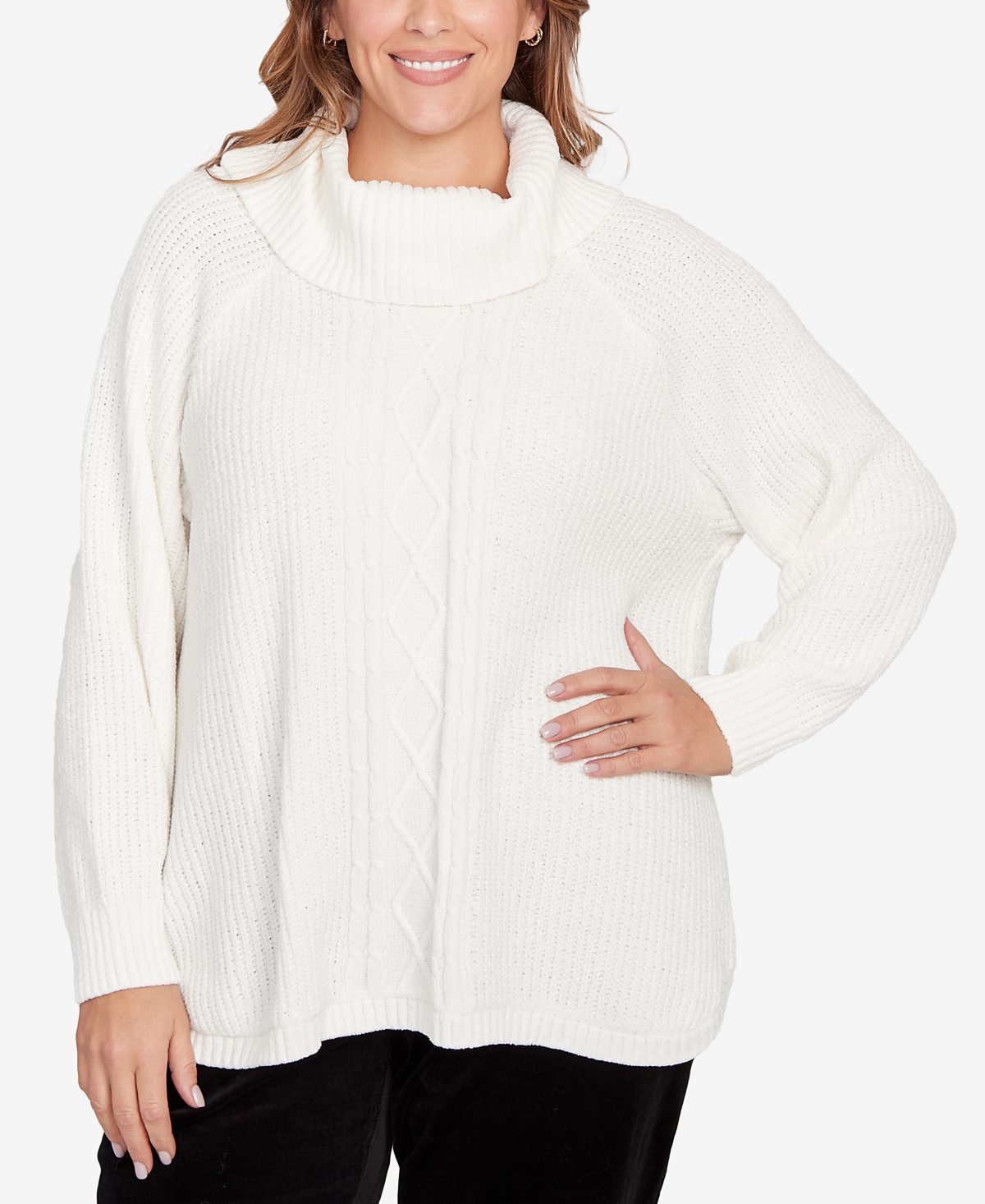 Click here for Hearts Of Palm Plus Size Solid Long Sleeve Chenill... prices