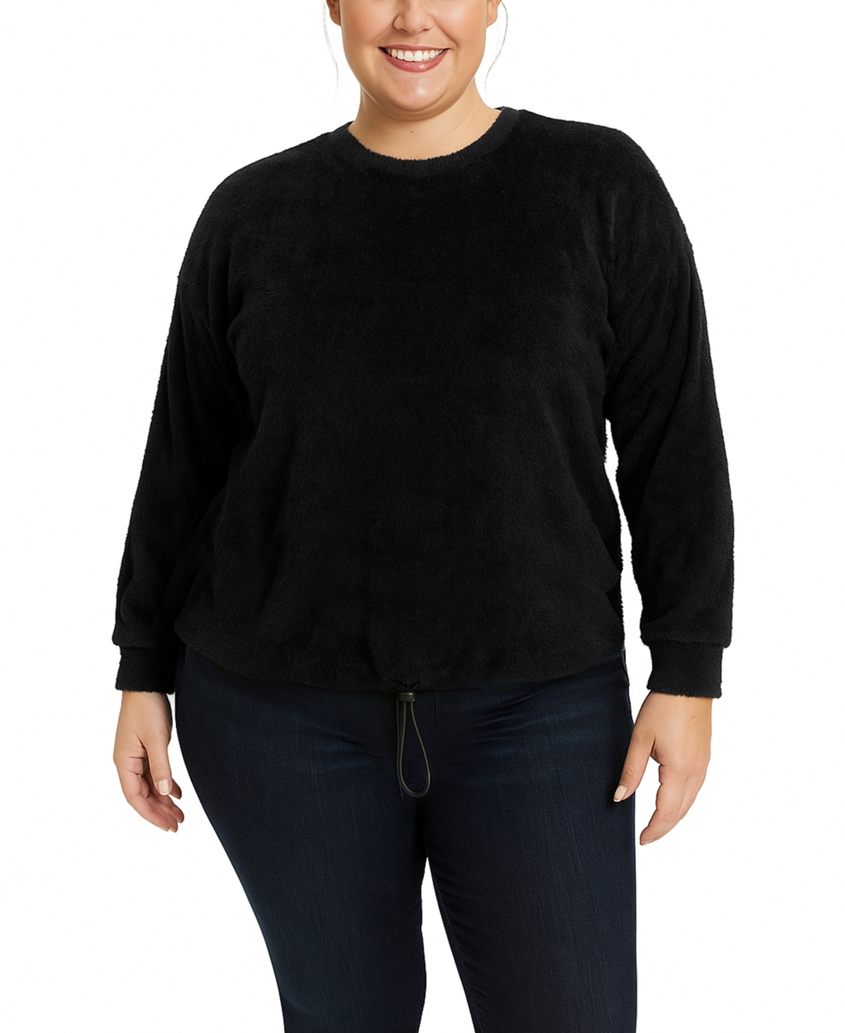 Click here for Coin 1804 Plus Size Cozy Rib Pullover Top - Black prices