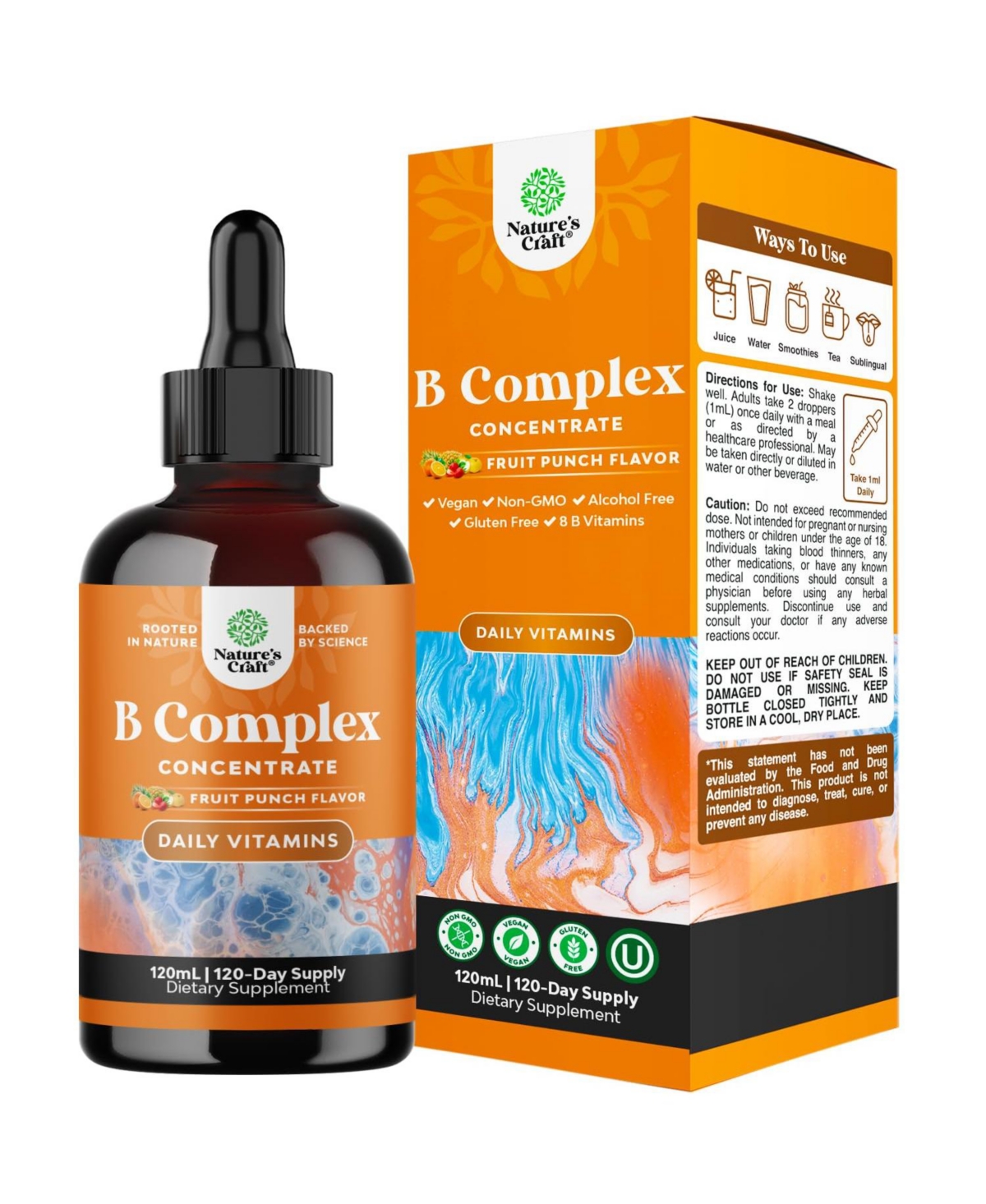 Click here for Liquid B Complex Drops  Fruit Punch  120ml - Ret prices