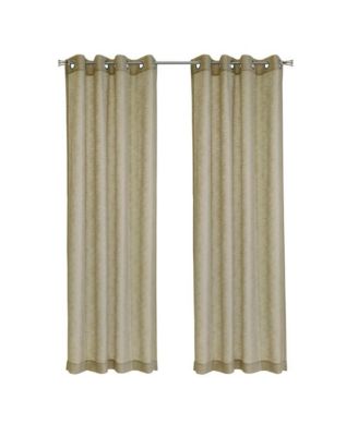 Habitat Boucle Raised Slub Texture Exclusive Sheer Grommet Curtain Panel 52 X22 X 95 X22 Tan