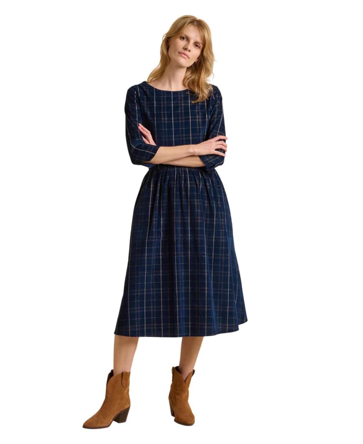 Click here for Brakeburn Womens Lilliput 3/4 Sleeve Boat Neck Mid... prices