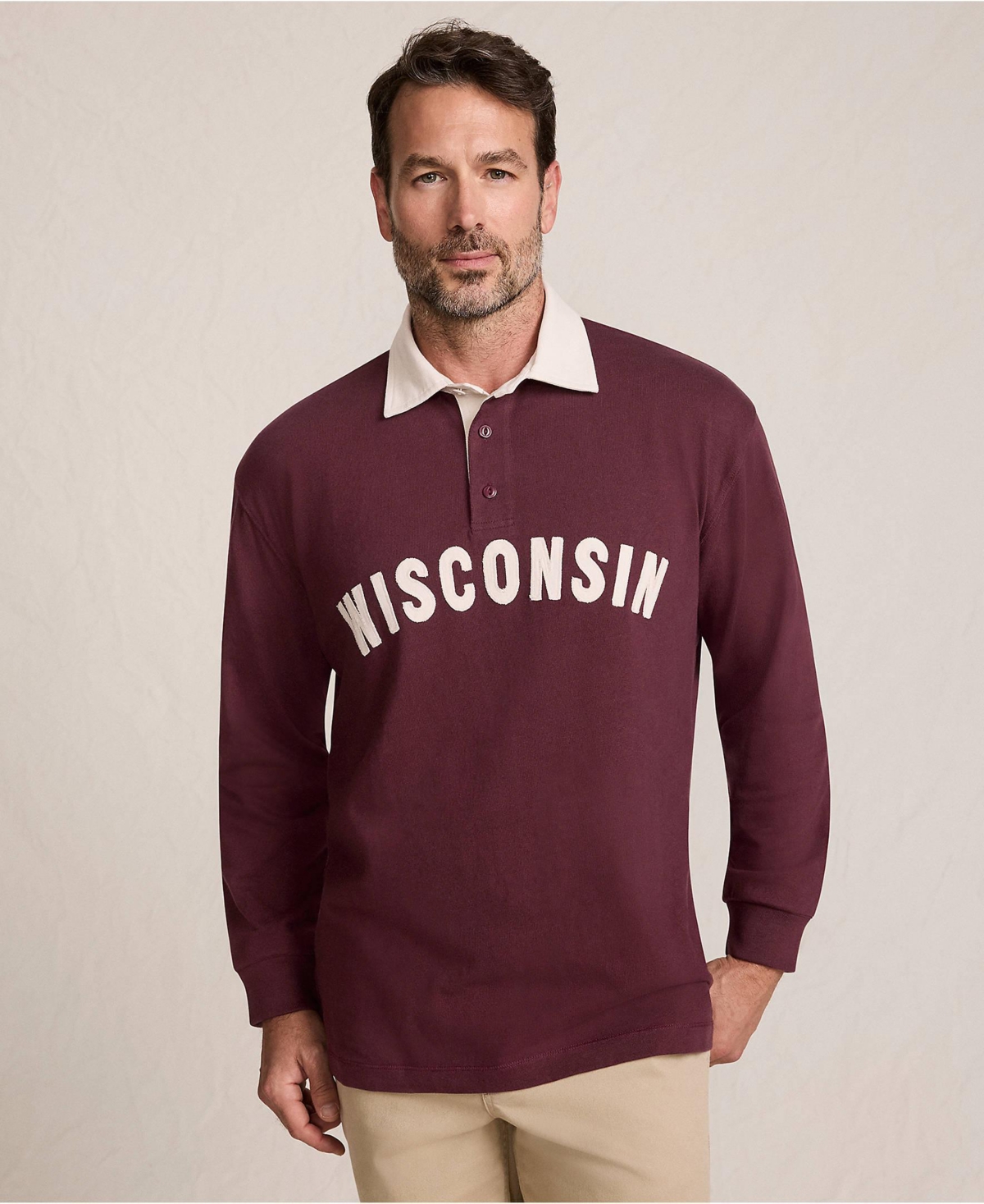 Click here for Lands End Mens Long Sleeve Rugged Rugby Embroidere... prices