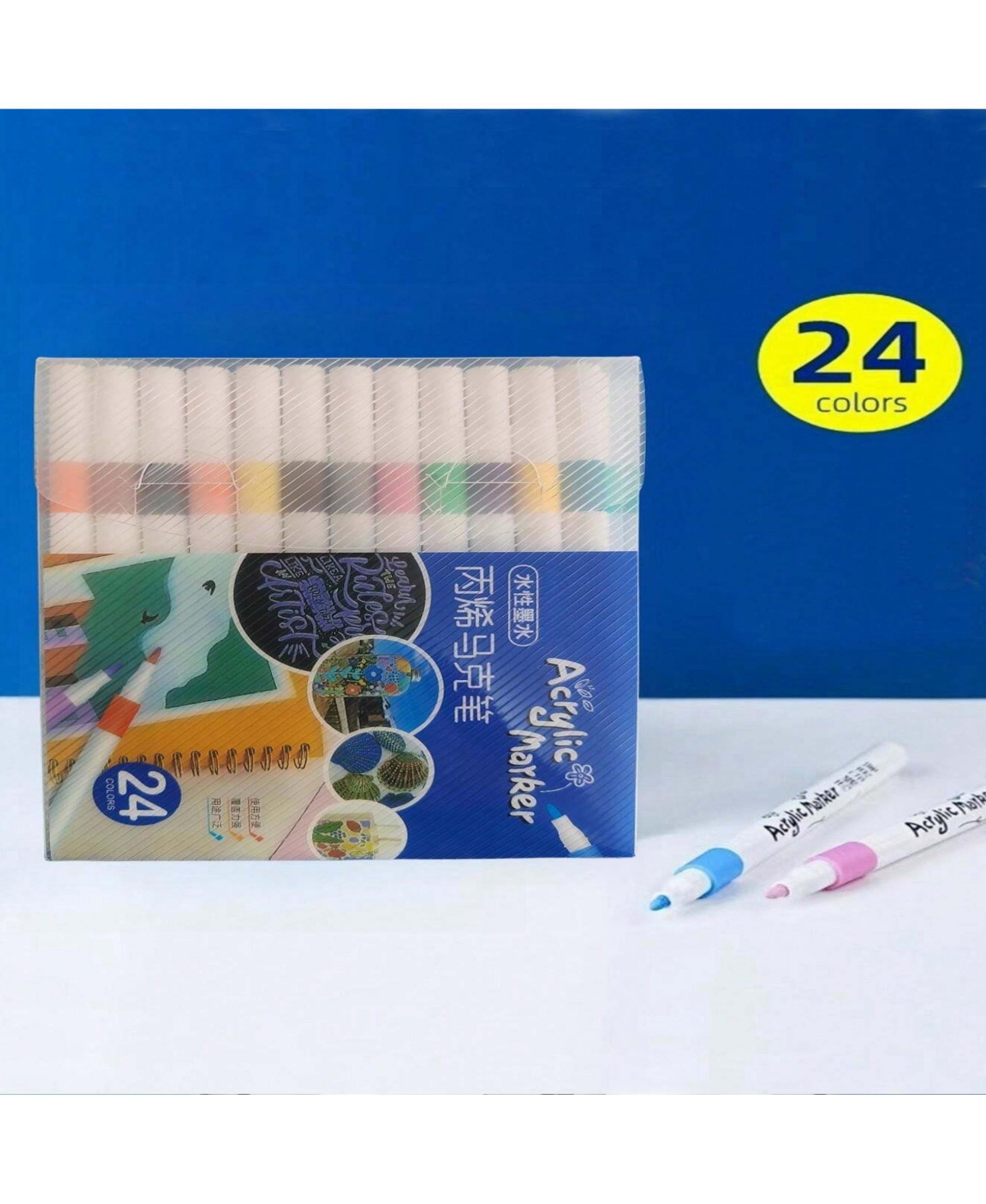 Click here for Htutwoo 24 Colors Water-Based Coloring Pens for St... prices