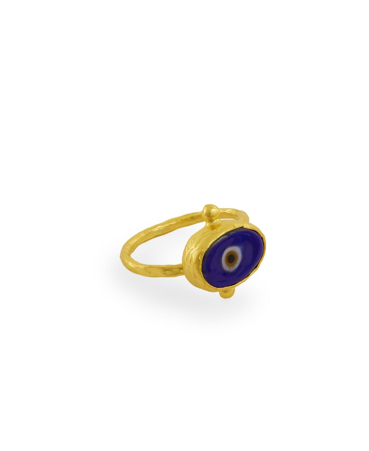 Click here for Ottoman Hands Alara Evil Eye Ring - Navy prices