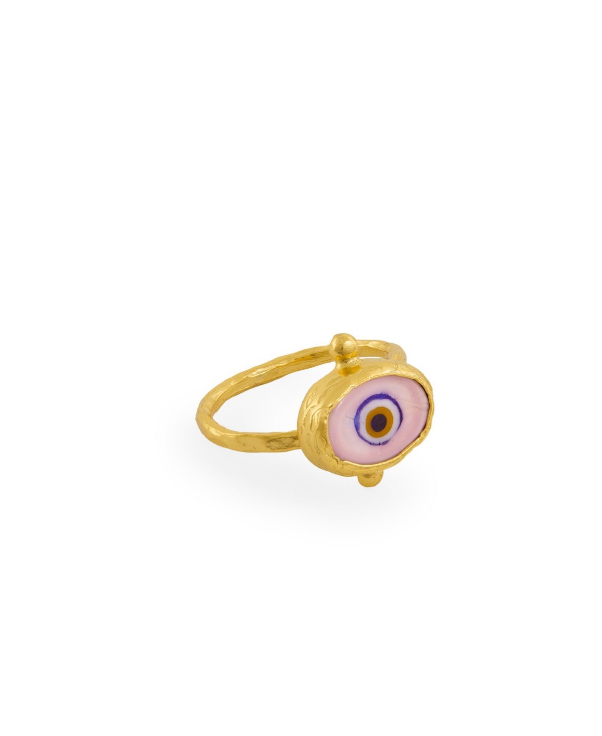 Click here for Ottoman Hands Alara Evil Eye Ring - Pink prices