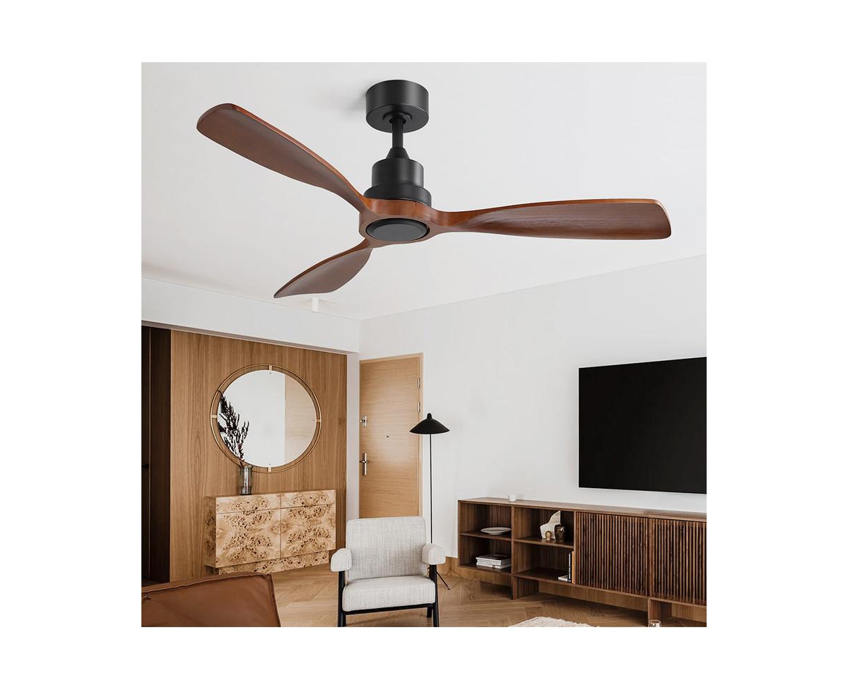 Click here for 48-inch Modern Black 3-Blade Flush Mount Ceiling F... prices