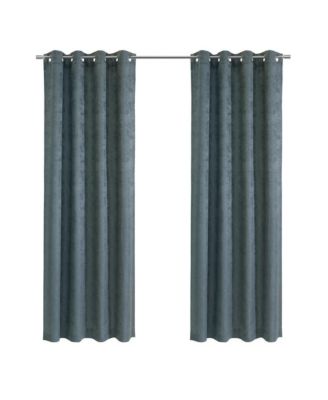 Habitat Portland Light Filtering Window Treatment Grommet Curtain Panel For Bedroom Livingroom 52 X22 X 84 X22 Steel Blue