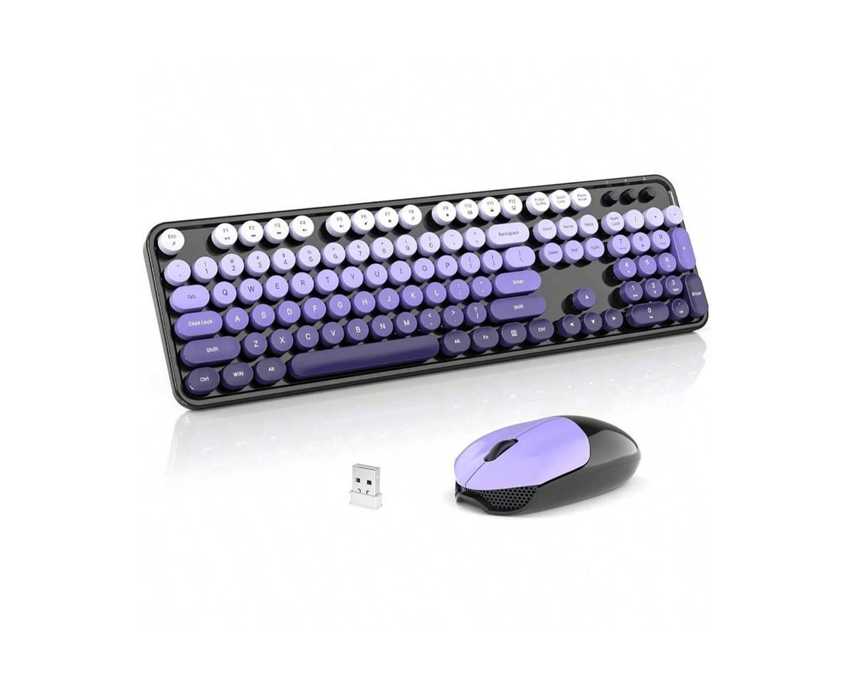 Click here for Wireless Keyboard And Mouse Combo - 2.4GHz Retro F... prices