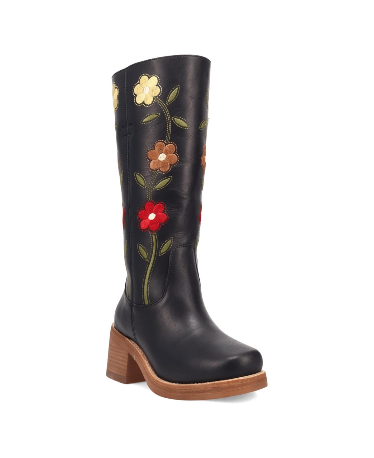 Click here for Dingo Womens Bloom Leather Boot - Black prices