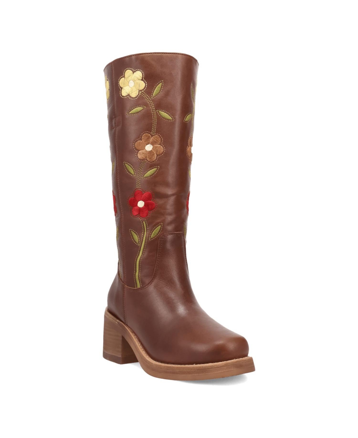 Click here for Dingo Womens Bloom Leather Boot - Brown prices