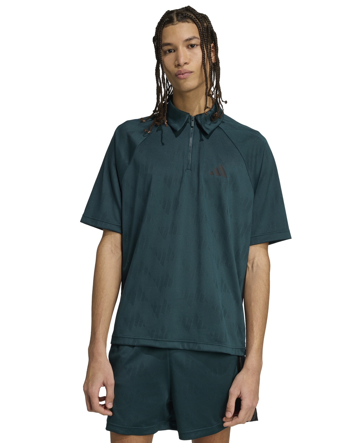 Click here for adidas Mens Stadium 3-Stripes Jacquard Short-Sleev... prices