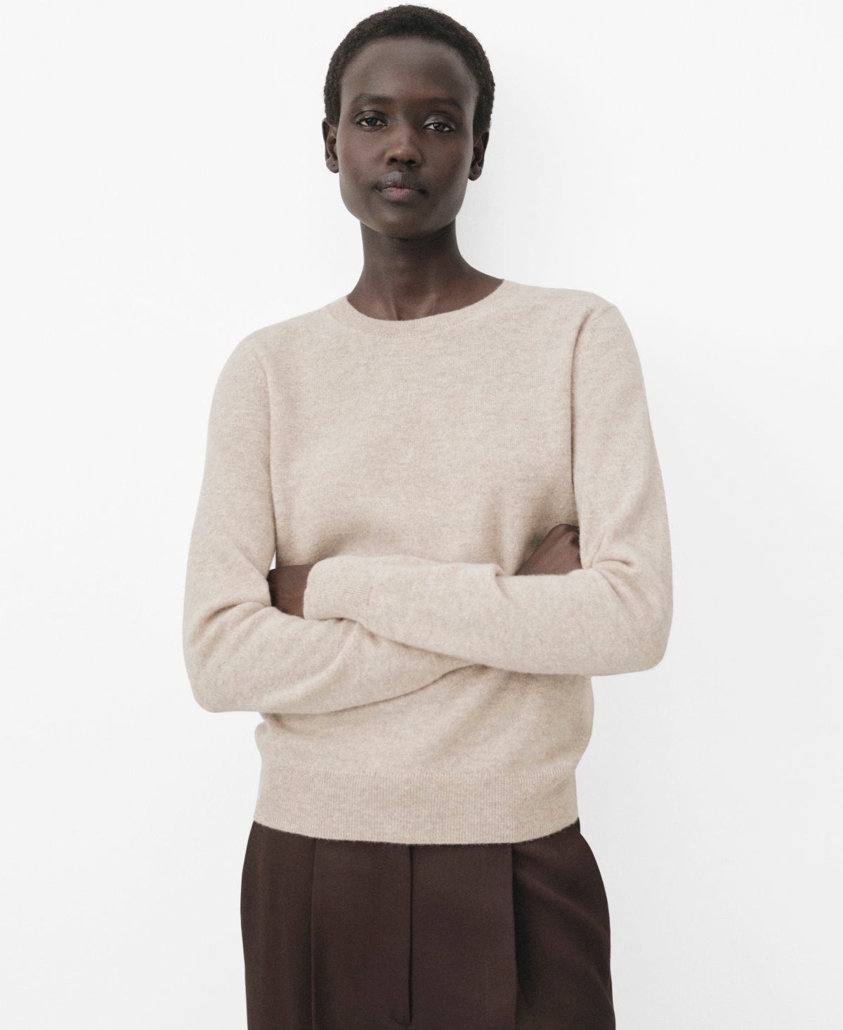 Click here for Mango Womens Cashmere Sweater - Light  Pastel Gray prices