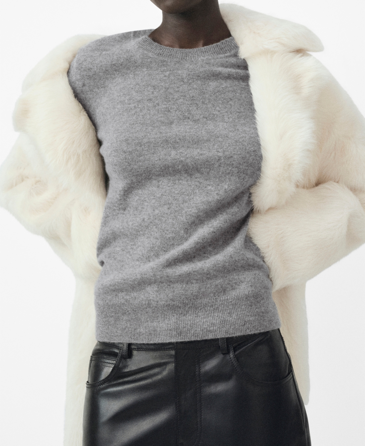 Click here for Mango Womens Cashmere Sweater - Medium Heather Gra... prices