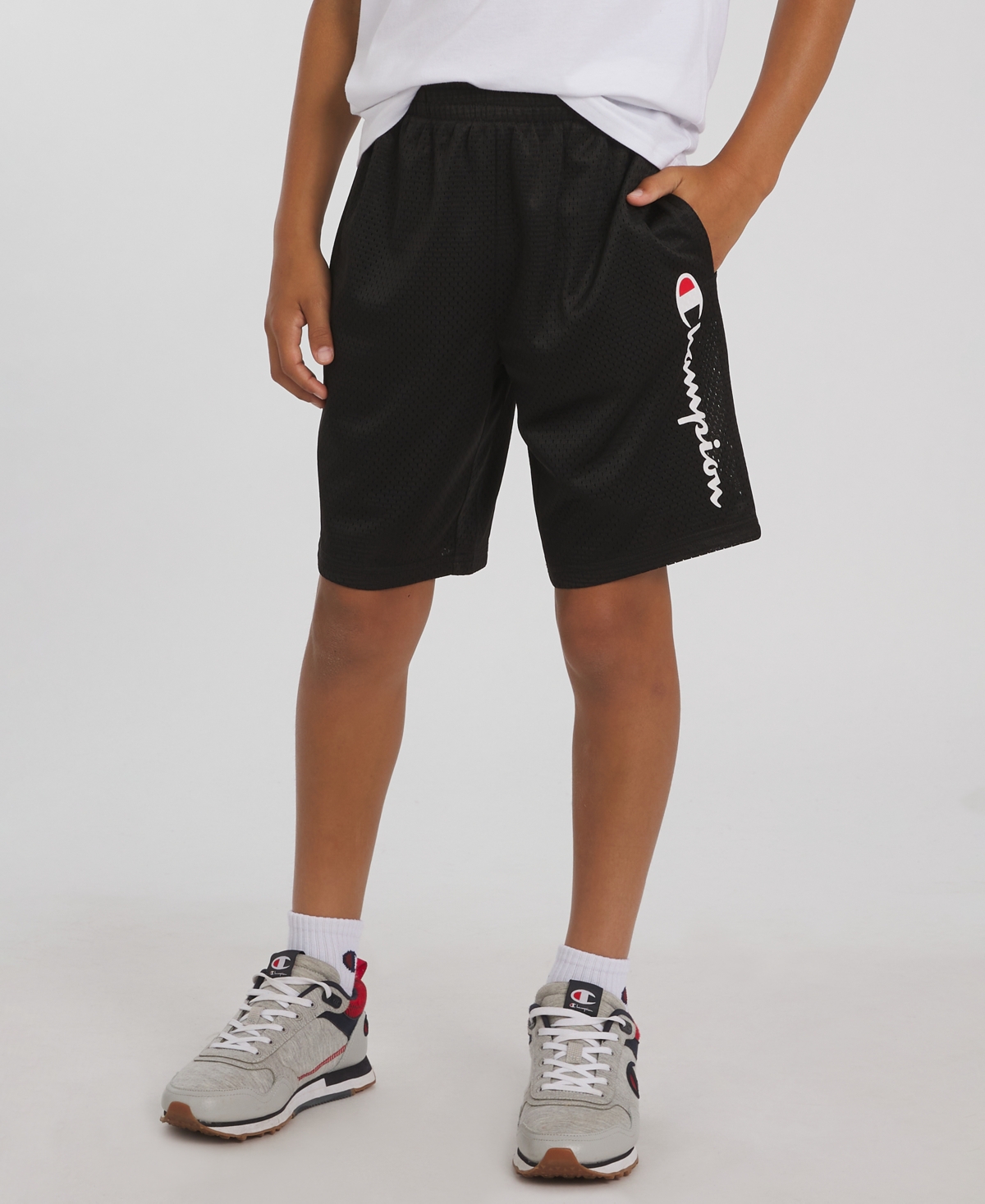 Click here for Champion Boys 8-20 Sporty Mesh Pull-On Shorts - Bl... prices