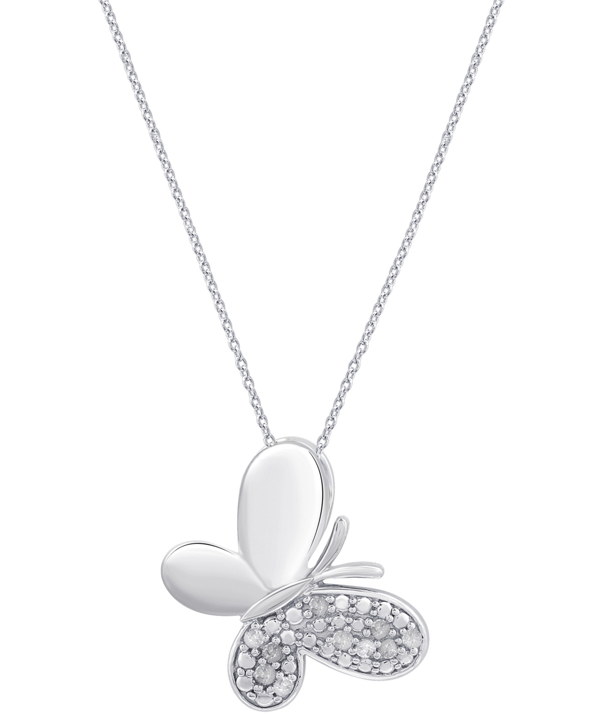Click here for Macys Diamond Butterfly Pendant Necklace (1/10 ct.... prices