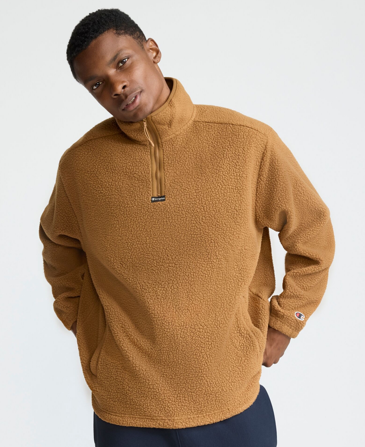 Click here for Champion Mens Quarter-Zip Long-Sleeve Sweatshirt -... prices