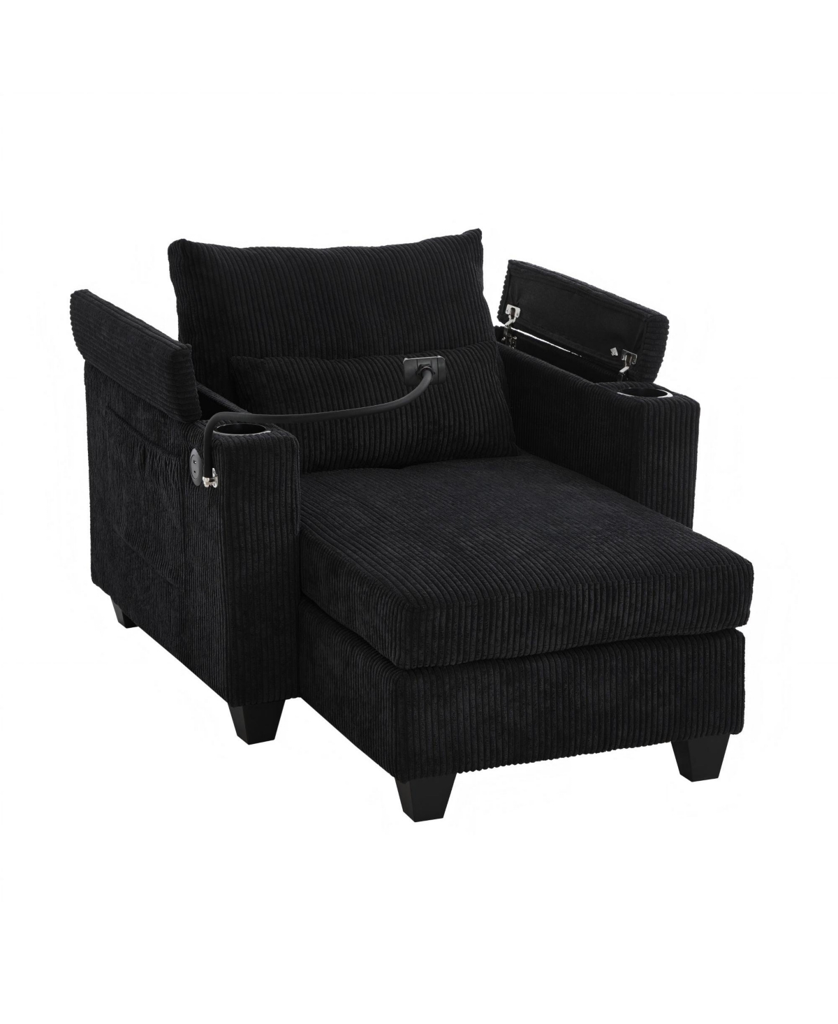 Click here for Convertible Chaise Lounge 37.4 Inches Sofa Chair S... prices