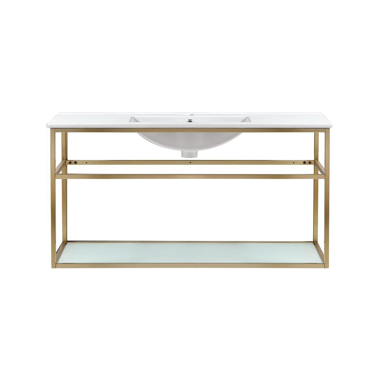 Click here for Swiss Madison Pierre 48 Single  Open Shelf  Gold M... prices