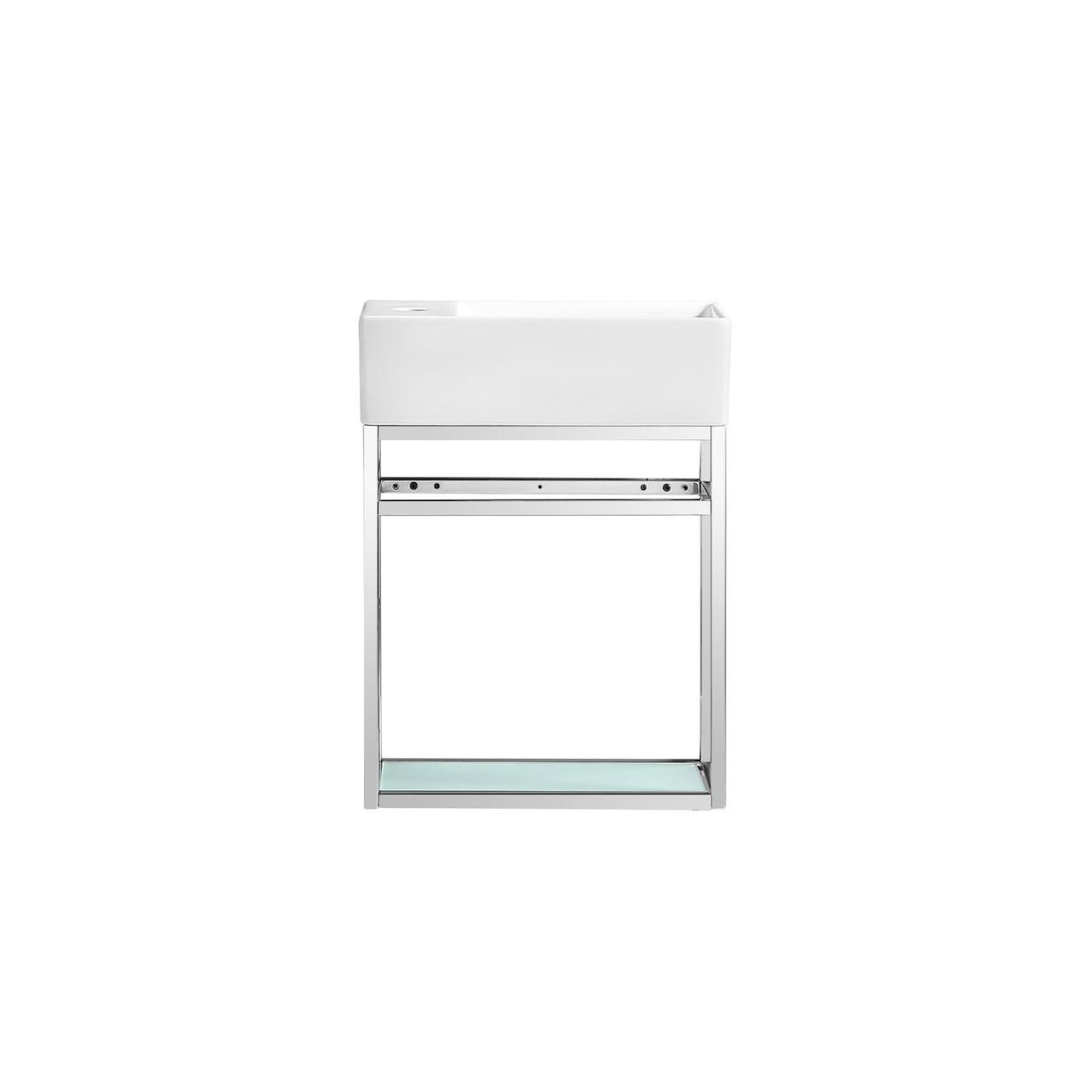 Click here for Pierre 19.5 Single  Open Shelf  Chrome Metal Frame... prices