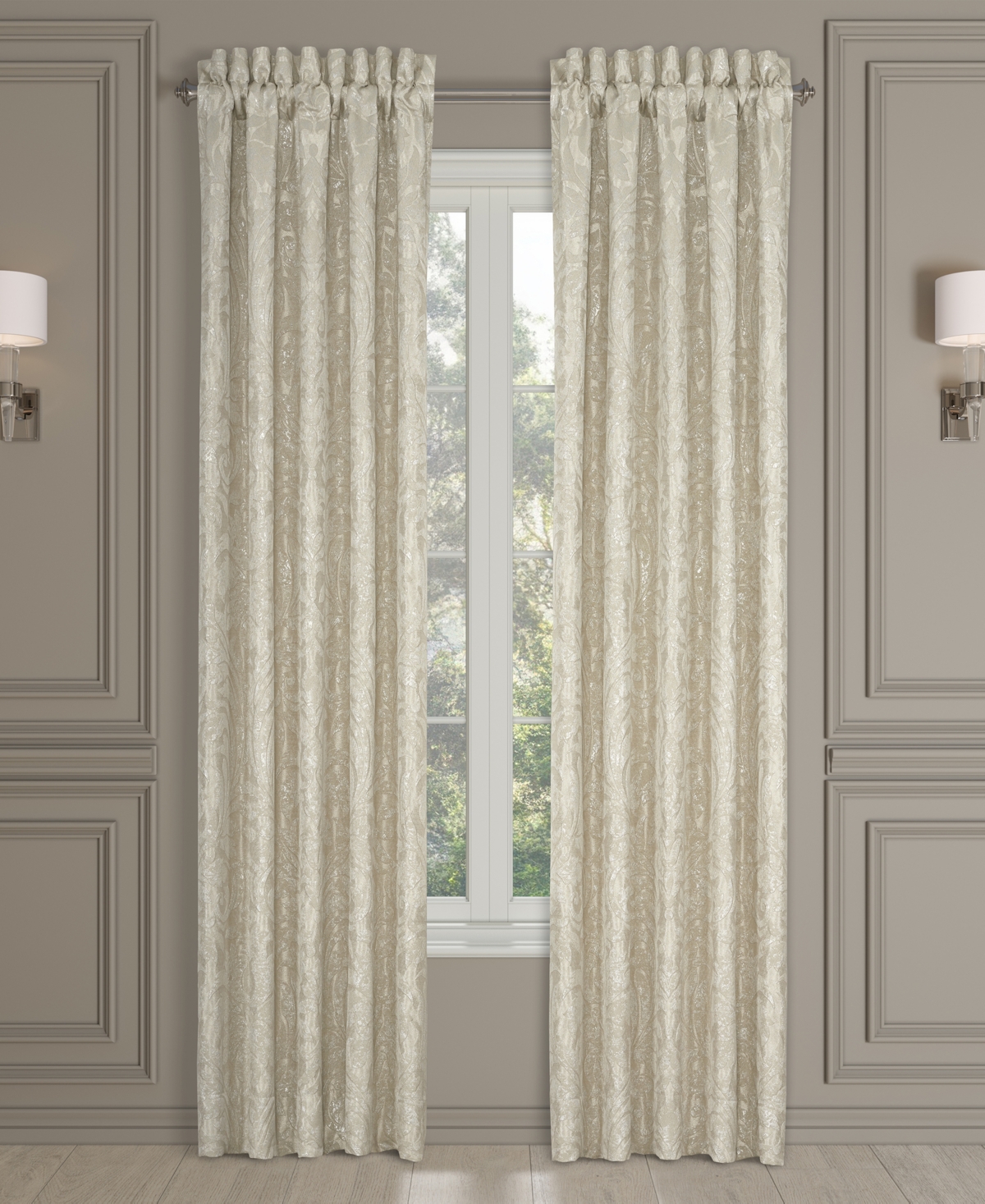 Click here for J Queen New York Celine Woven Damask Window Panel... prices